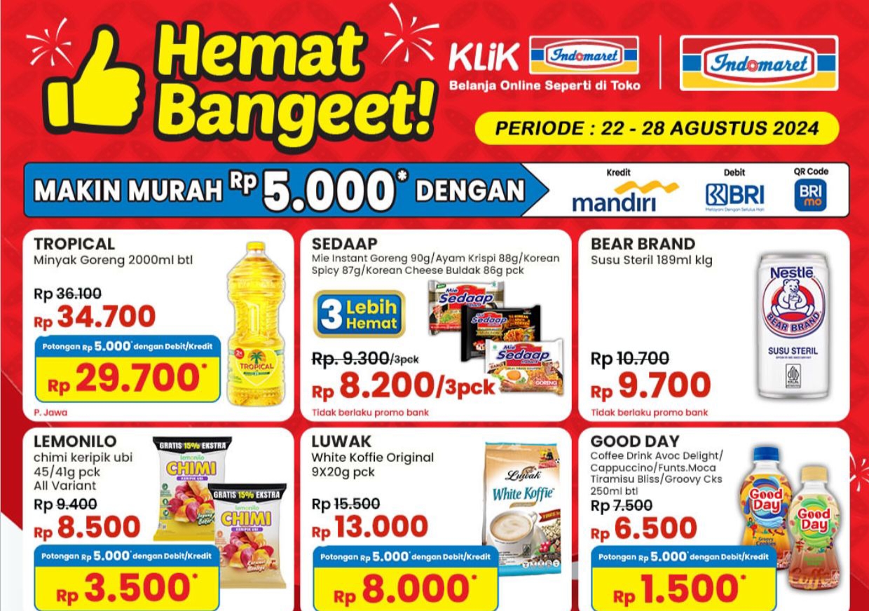 Promo Indomaret Periode 22 - 28 Agustus 2024, Nikmati Harga Spesial ...